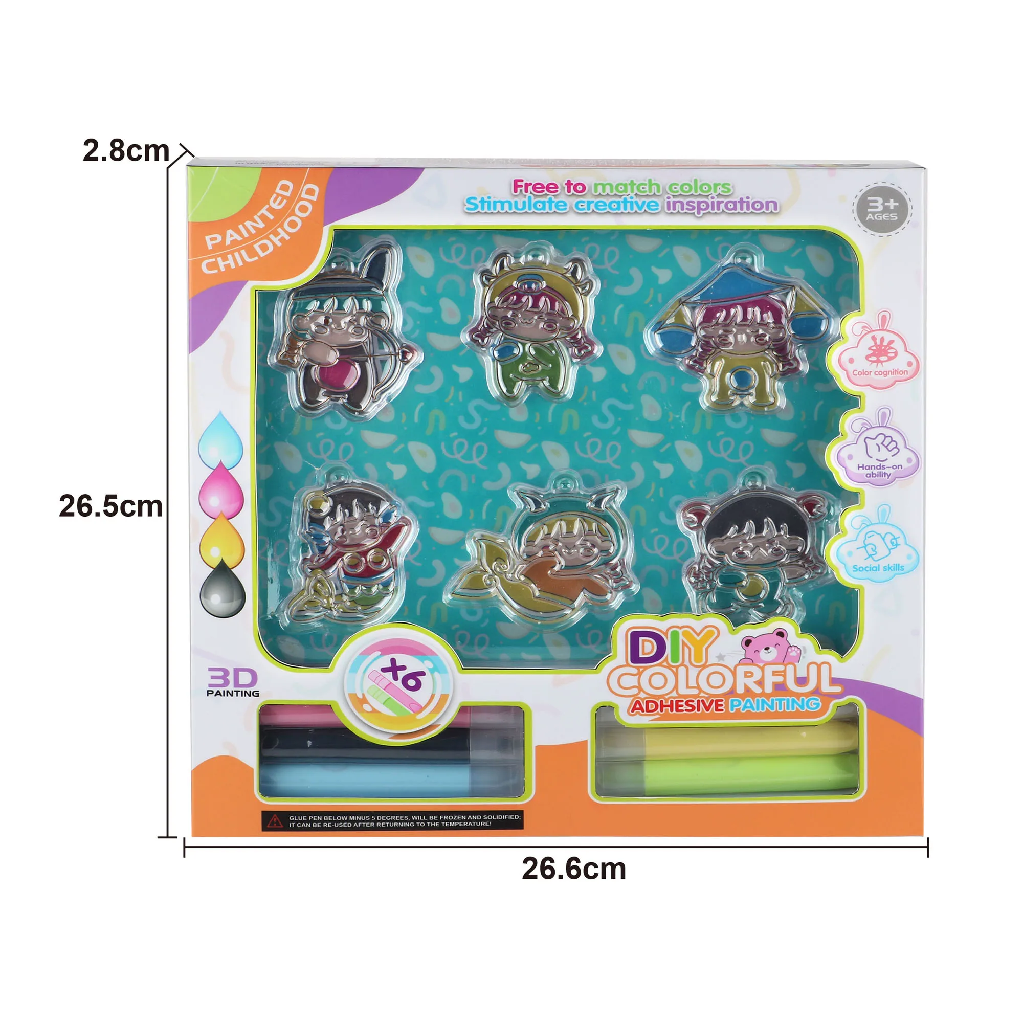 Children Diy No-bake Glue Painting Jewelry Toy Window Art 3d Instant ...