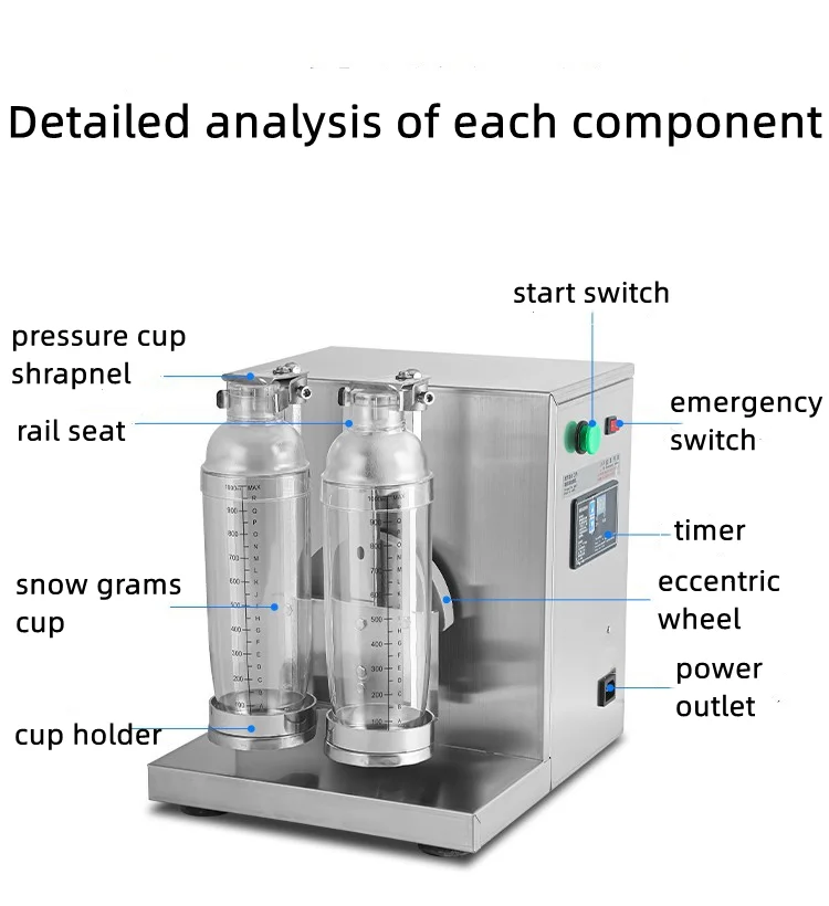 Stainless Steel Commercial Bubble Tea Shaker Cocktail Shaking Machine ...