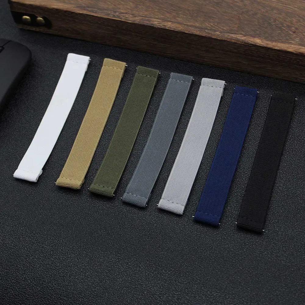 33 Colors Simple Style Elastic Loop Parachute Strap Watch Strap