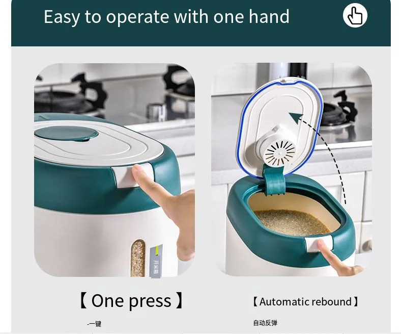 Kitchen Container 10kg Bucket Moisture-proof Insect-proof Rice Box ...