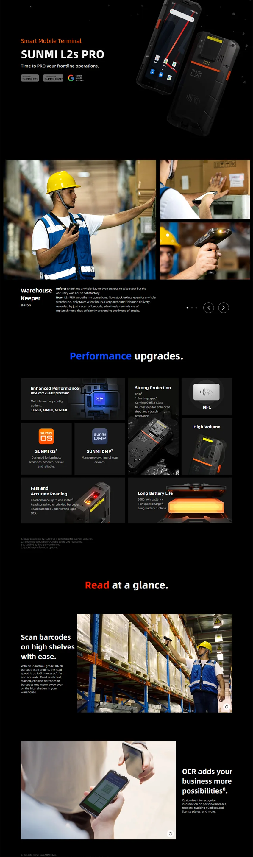 Sunmi L2s Pro - Rugged Android 12 Barcode Scanner PDA