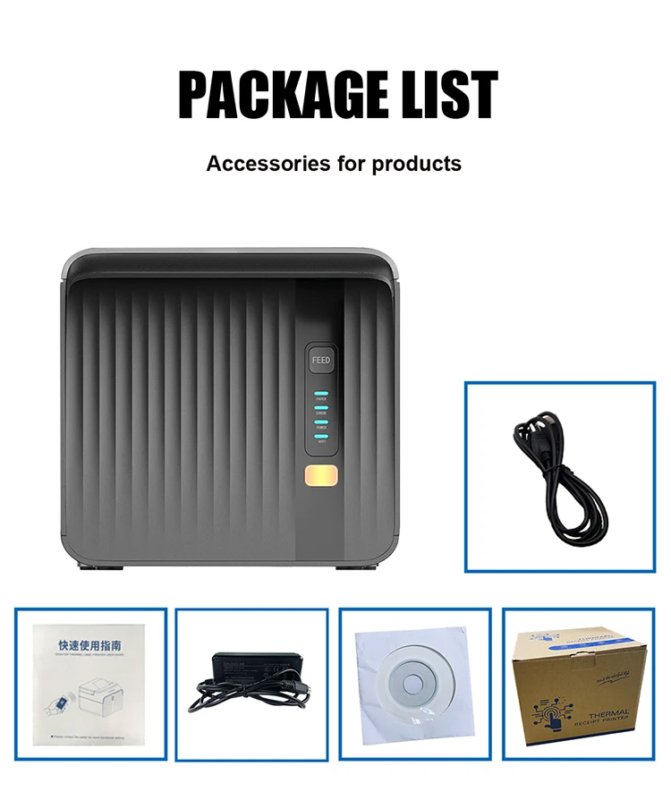 MHT-P80A High Speed 80mm Desktop Blue Tooth Wifi Receipt Thermal ...