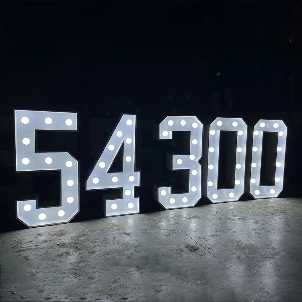 Product Manufacturer Customized 4ft Large Stainless Steel Led Marquee ...