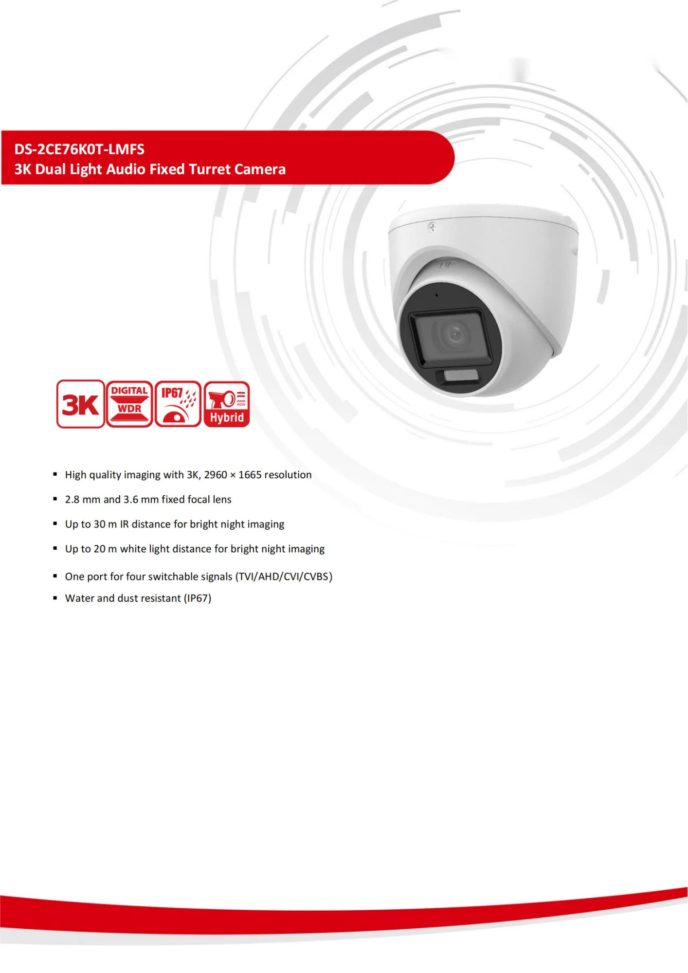 Hikvision OEM HD 4in1 Camera - Motion Detection & Night Vision