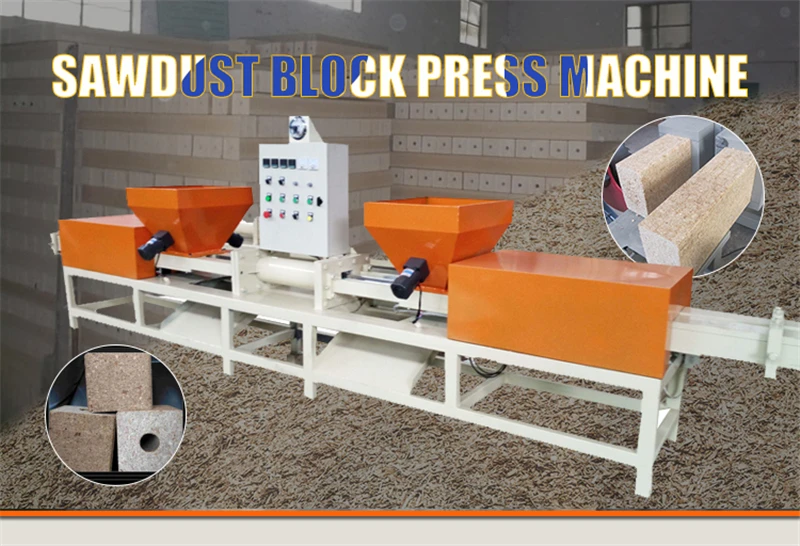 Waste Sawdust Recycling with Wood Feet Block Hot Press Machine