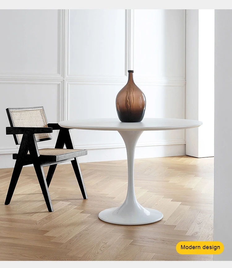 Nordic High Quality Metal Base MDF Mock Rock Round Table