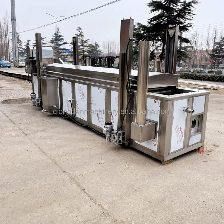 Small Continuous Gas Frying Machine and Conveyor Samosas Fryers ...