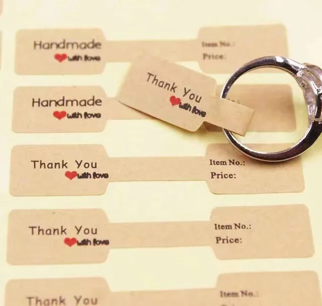 Custom Logo Printed Adhesive Sticker Rings Bracelets