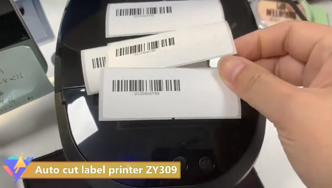 Auto Cut Barcode Label Printer Zy309 Thermal Printing Usb Serial ...