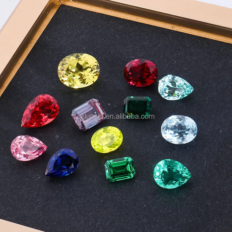 Wholesale Price Lab Grown Sapphire Paparacha Paraiba Emerald Ruby Loose ...
