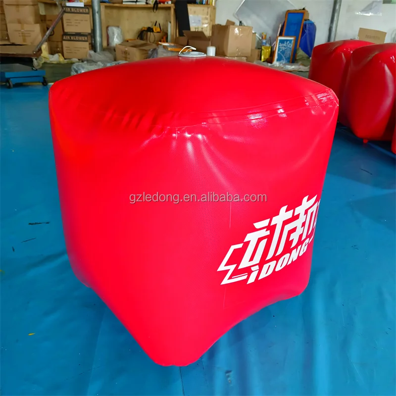 Yellow Color 1.5m Square PVC Inflatable Floating Buoy