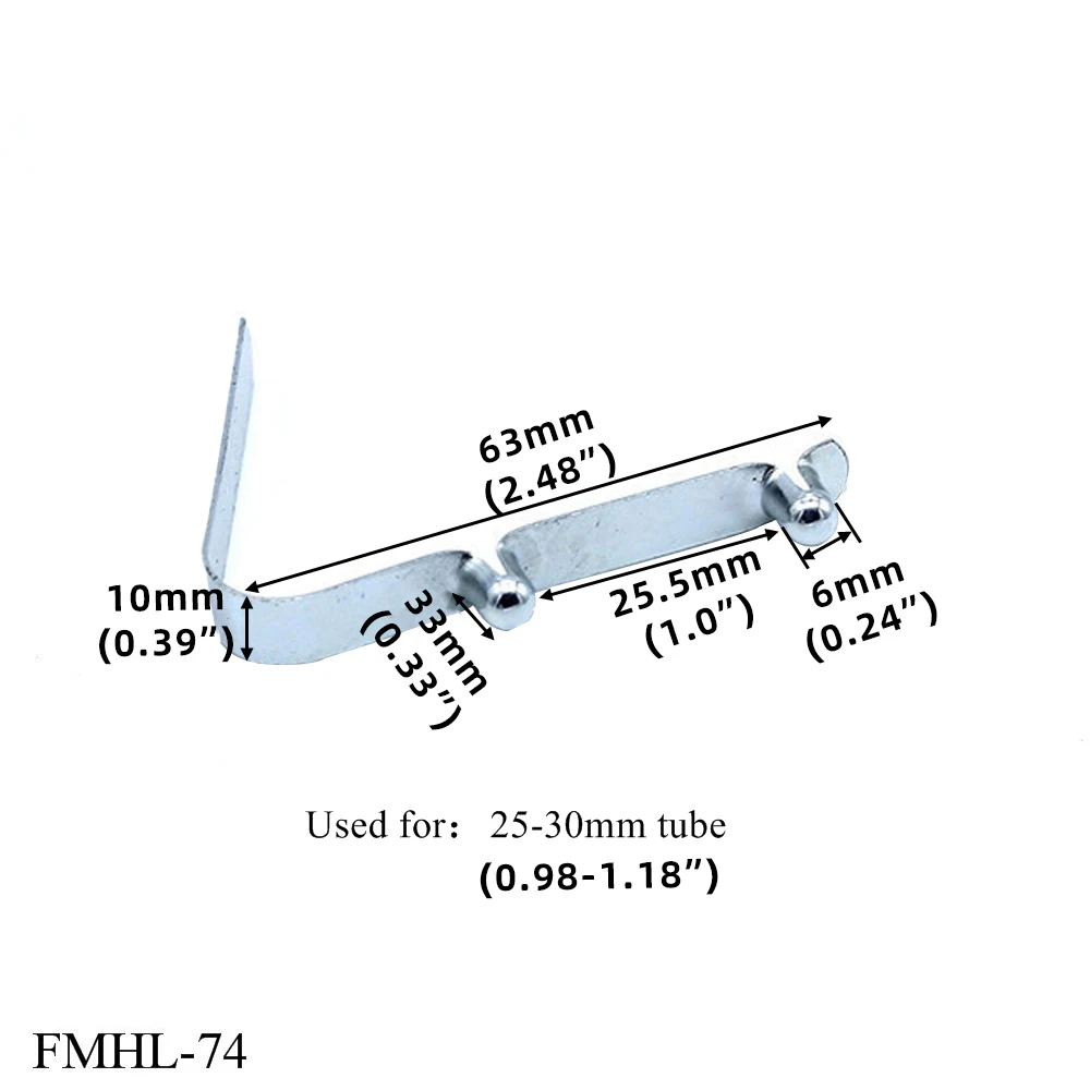 Button Lock Flat Springs V Shape Clip Metal Tube Clips Release Locking ...