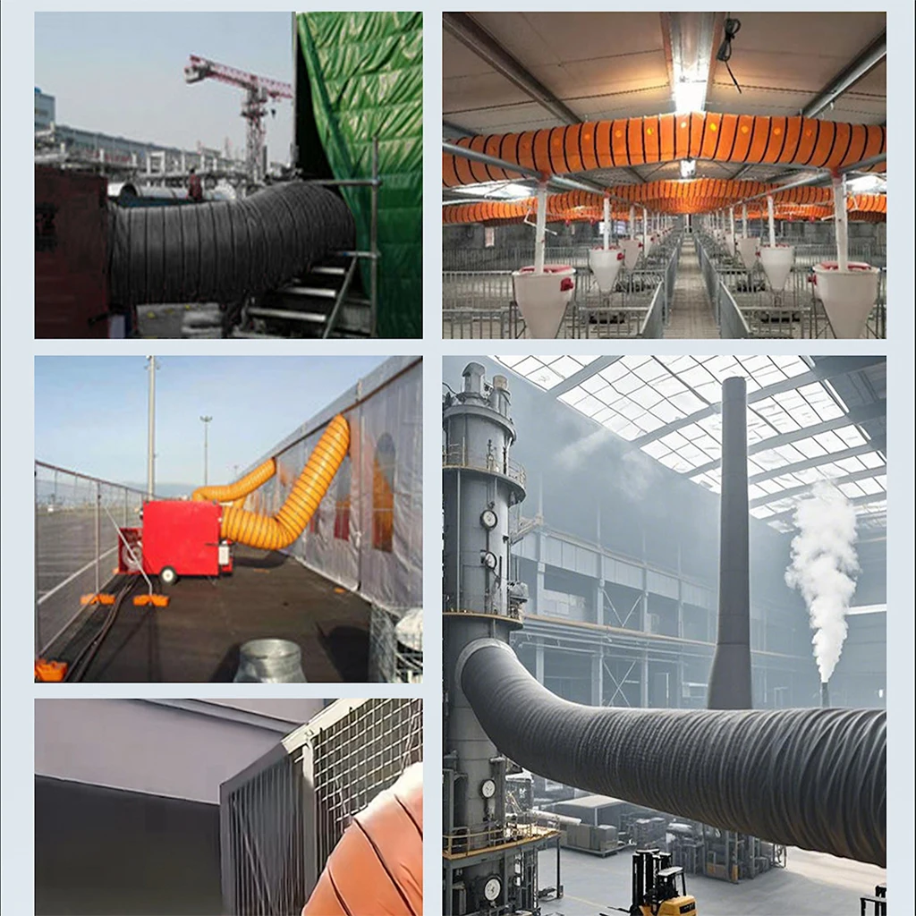 200mm 5m Fire Resistant Anti Static Explosion Proof Flexible Air Duct ...