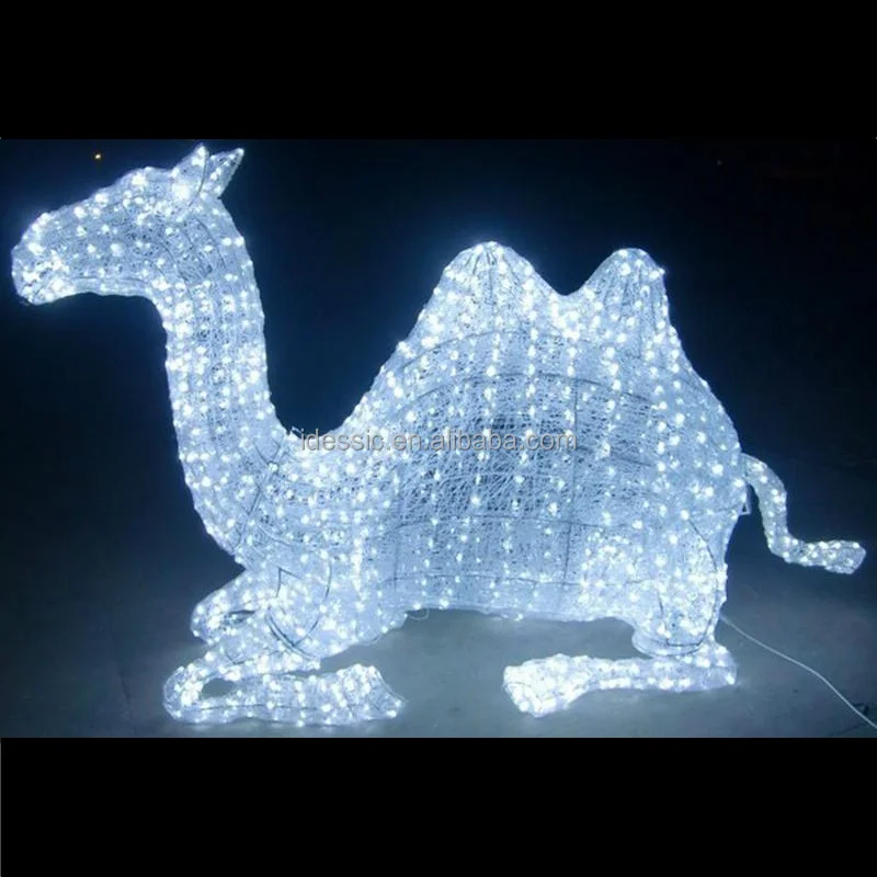 Outdoor 3d Large Lighted Illuminated Camel Animal Sculpture Displays ...