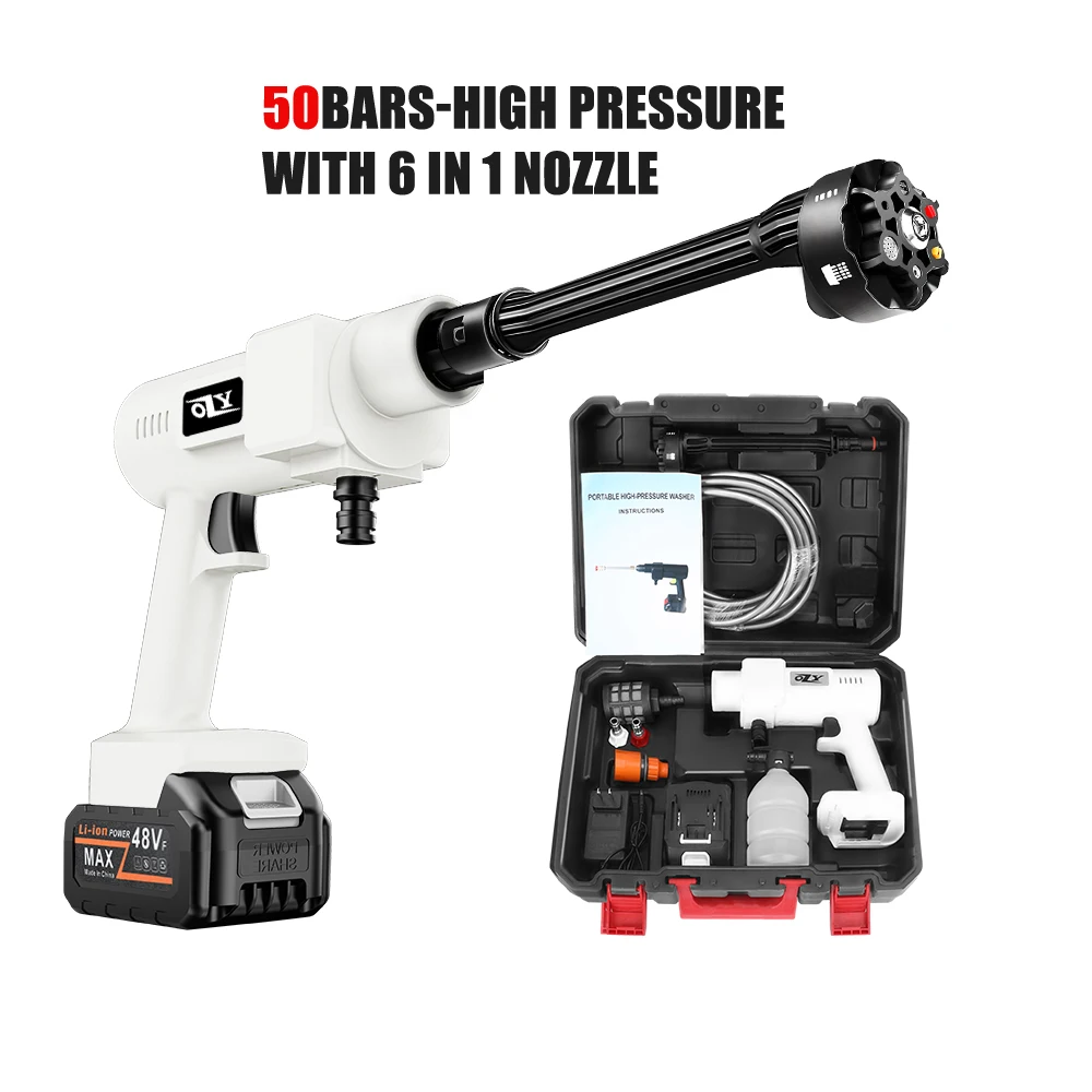 24V 48V High Pressure Cordless Car Washer - Portable & Efficient