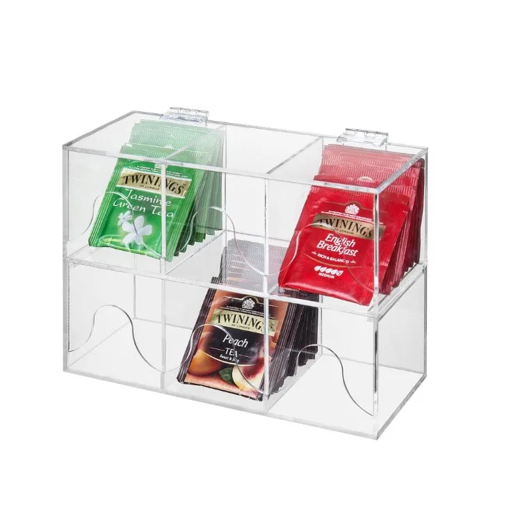 Stackable Tea Bag Organizer Rack Acrylic Tea Bags Holder Tea Bag ...