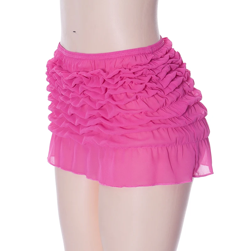 Cutenova J23sk076 Special Design Y2k Candy Color Mini Skirt Skirts For