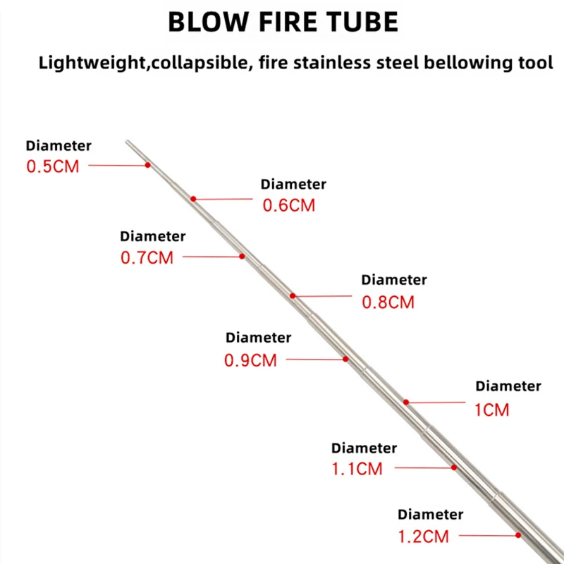 Campfire Tool Weatherproof Bushcraft Utility Survival Gear Blow Fire ...