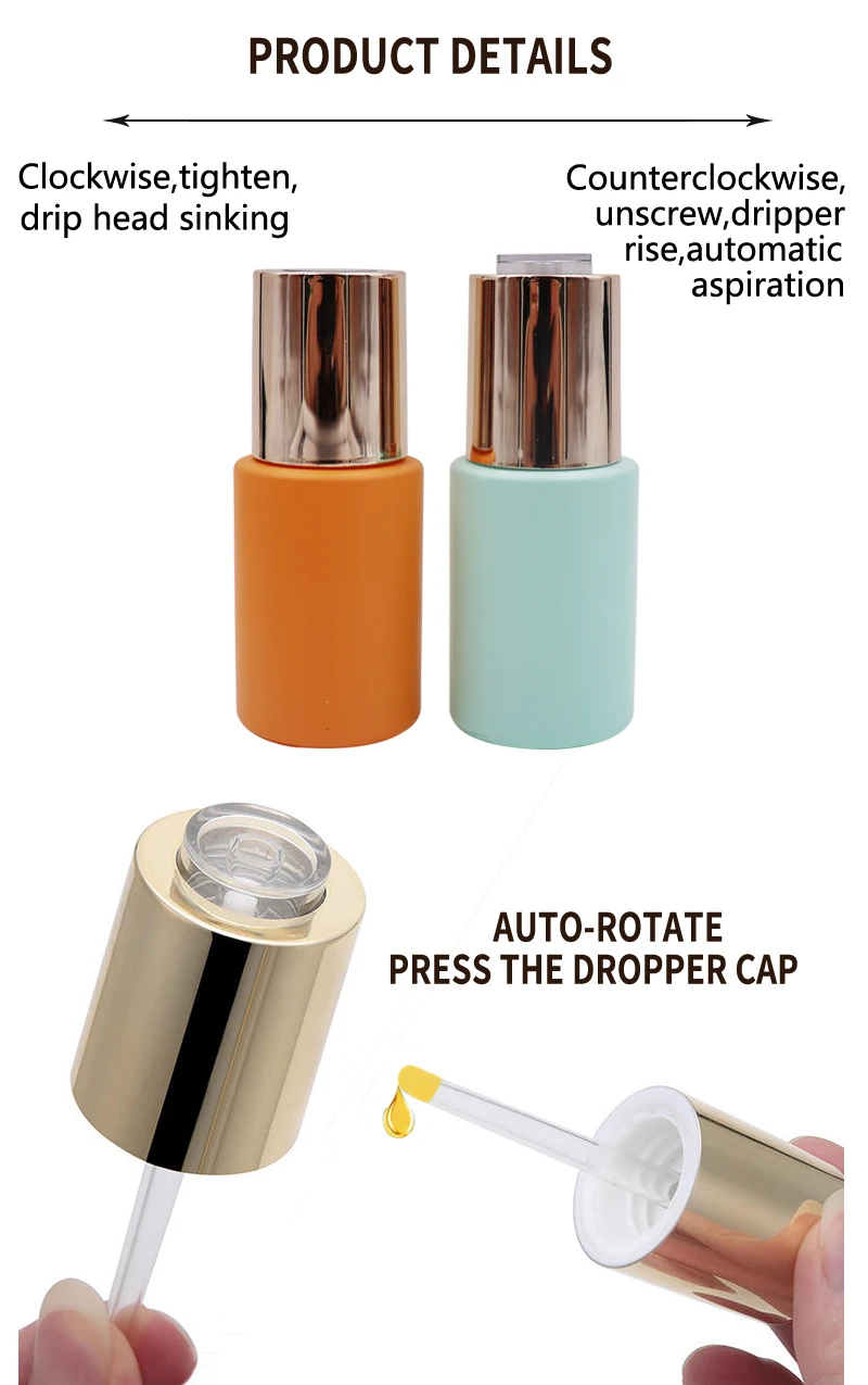 30ml Dropper Bottles with Push Button Cap - Perfect for Essential Oils