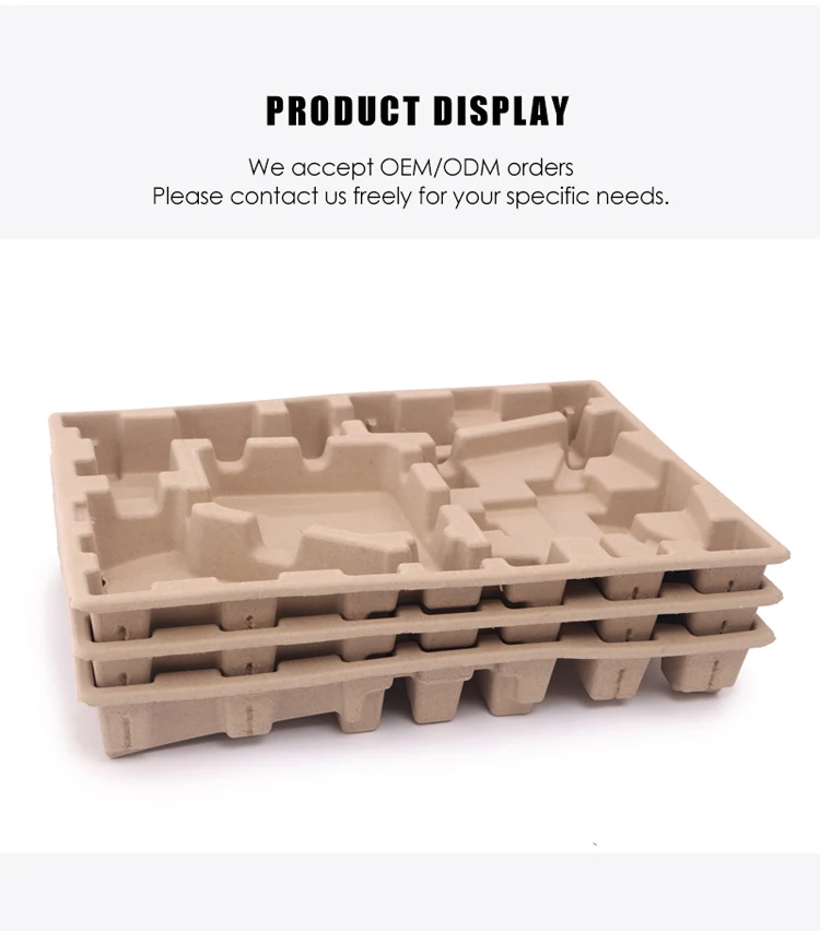 Molded Pulp Packaging Tray Recycle Material Dry Pressed Biodegradable ...