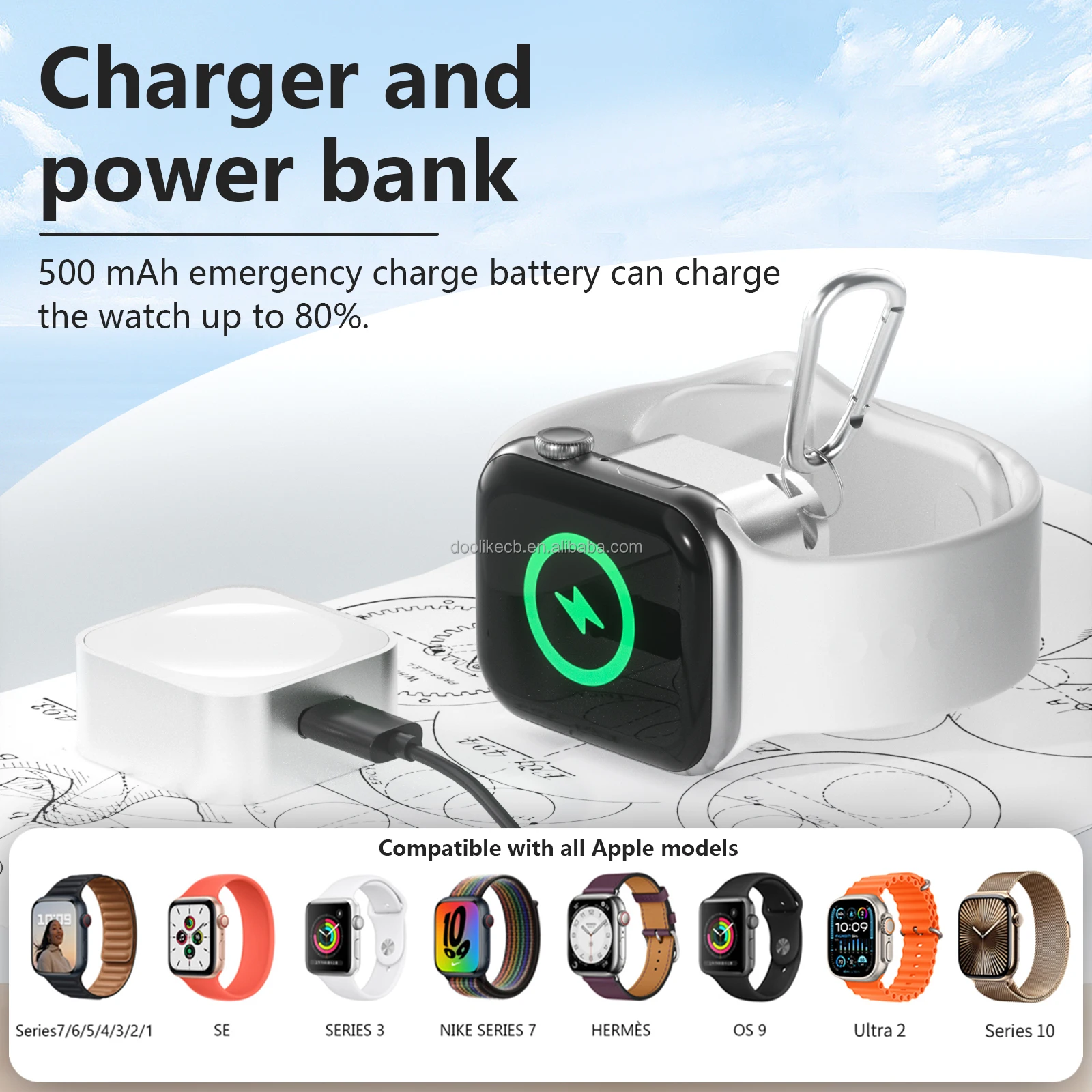 OEM Logo Wireless Charging Magnetic Power Bank for Apple Watch with ...