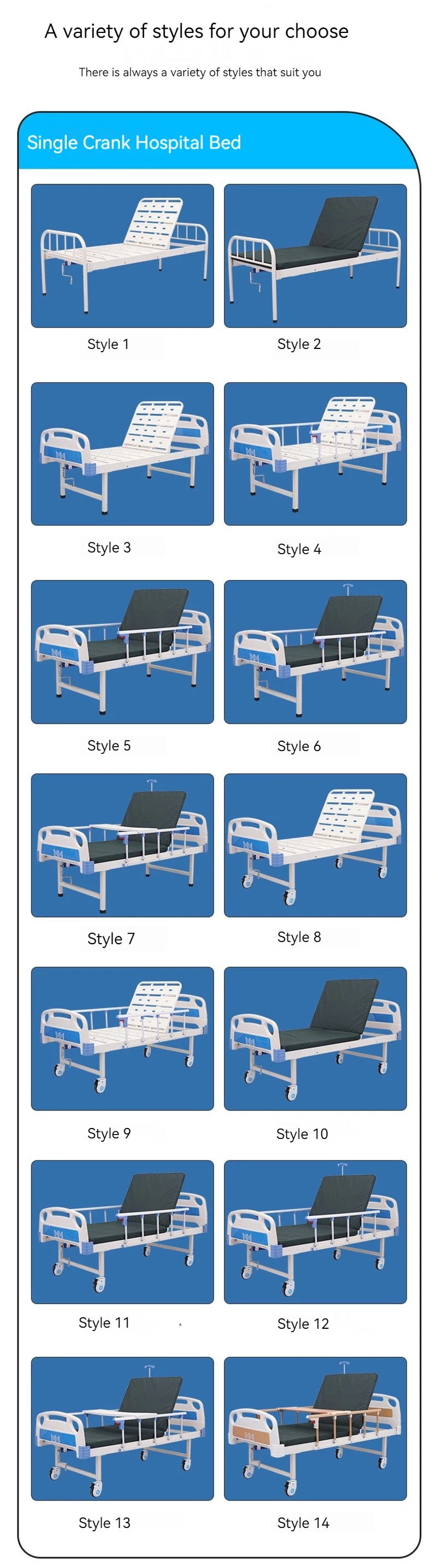 Wholesale Price Hospital Bed Manual Hospital Bed Home Care Health ...