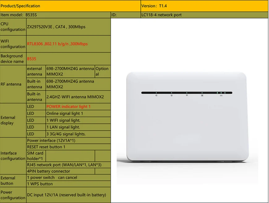 Cpe Wifi Router B535 Industrial Modem 300mbps Wifi Router With Sim Card ...