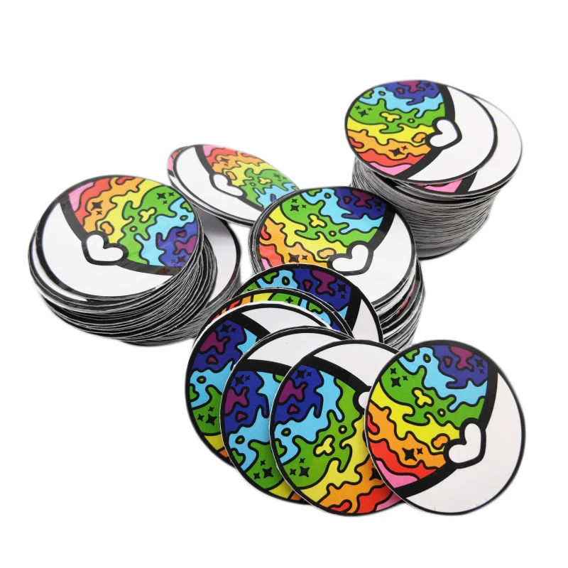 Custom Diy Hologram Laser Vinyl Print Irregular Shape Stickers - Buy ...