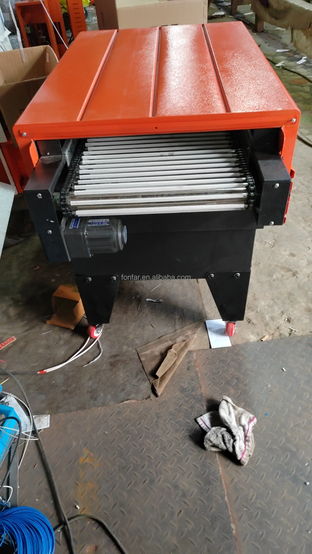 Floor-standing Automatic Plastic Bottle PVC Heat Shrink Film Tunnel ...