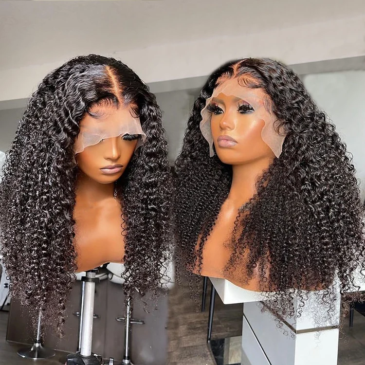 4c Kinky Edges Natural Hairline Wig Kinky Curly 13x4/13x6 Hd Lace Front ...