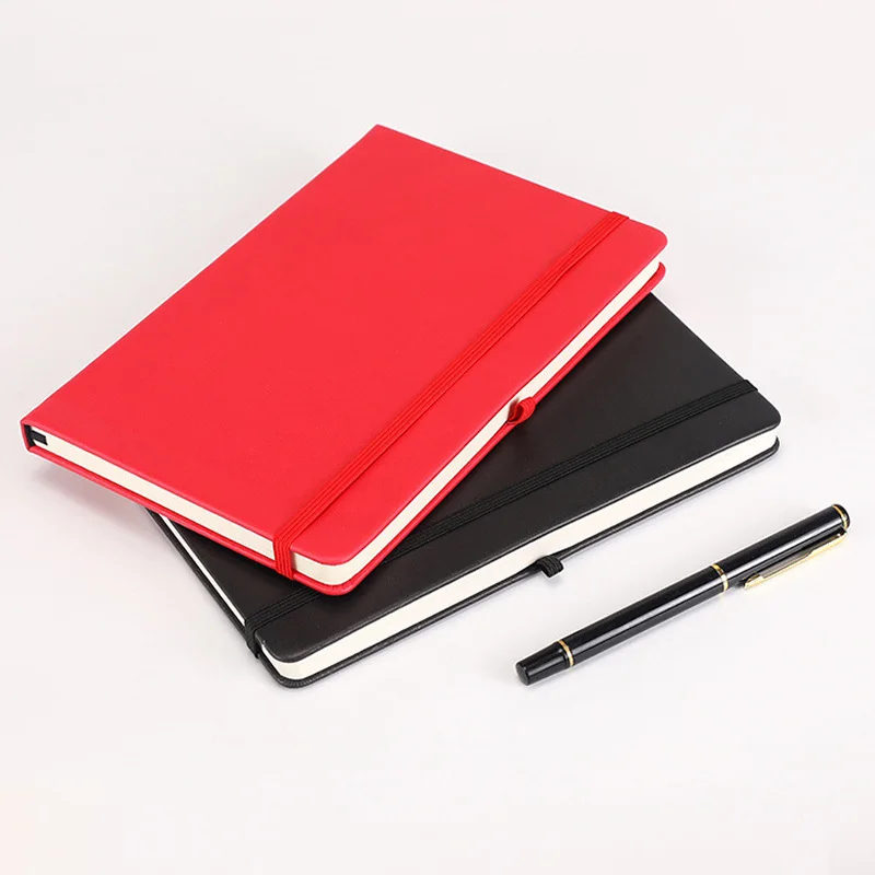 Custom Basic A5 PU Leather Notebook - 100 Sheets Ruled