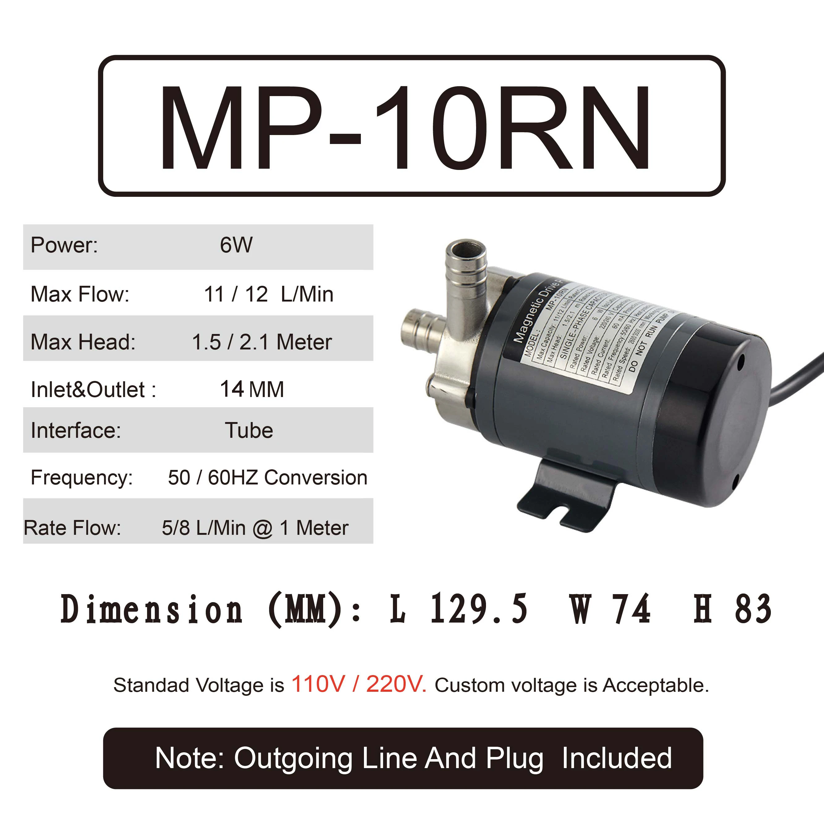 Home Brewing Recirculating Pump - Food Grade Stainless Steel