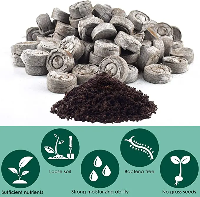Coco Peat Prllets Disc Moss Coconut Coir Pellets Seed Starting Plugs ...