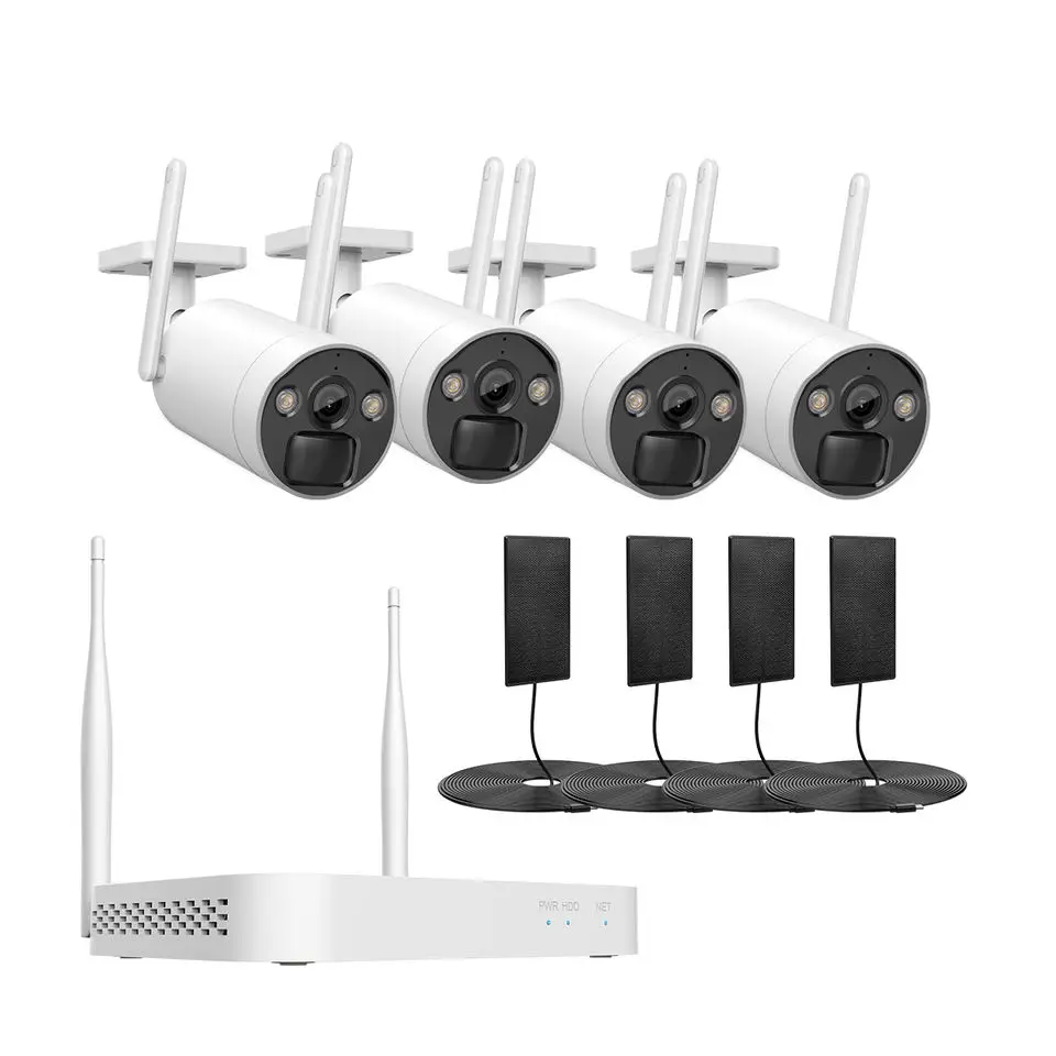 8ch Wireless Cctv System 2k Wifi Nvr 4mp Solar Ip Camera Battery Wifi ...