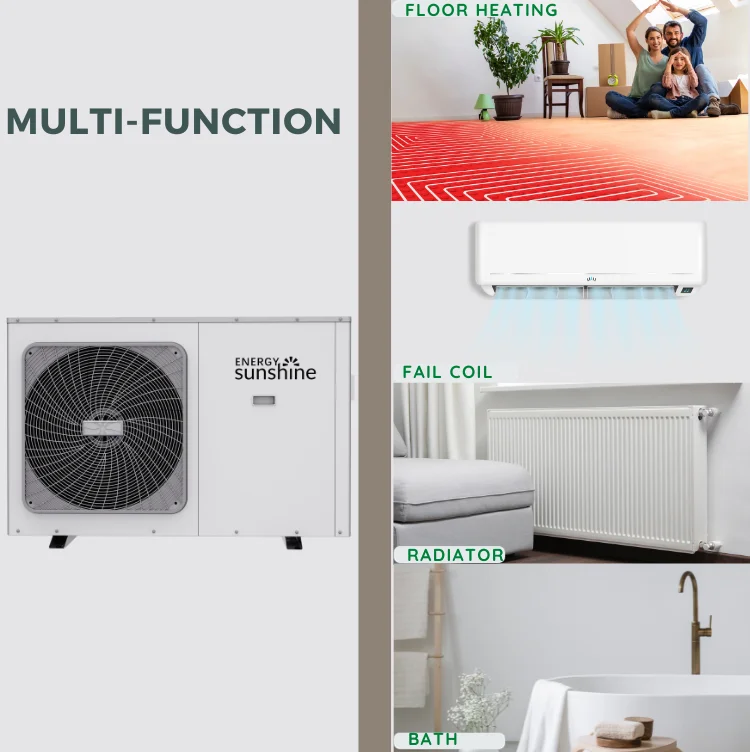 Sunshine Oem Air Source Heat Pump 75c Pompa Ciepa R290 Full Dc Inverter Monoblock Heatpump For ...