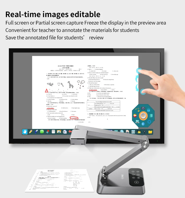 BAOSHARE A3 Document Camera Scanner - 20MP Visual Presenter