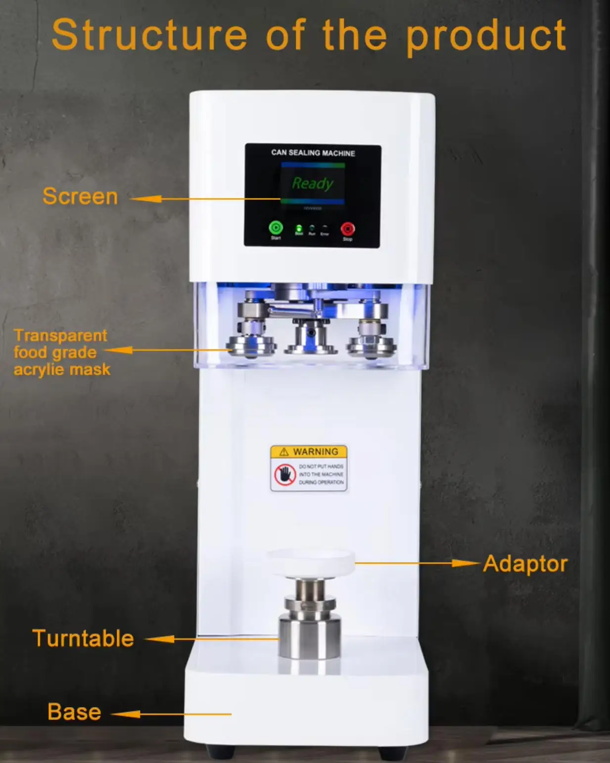 PET Bottle Pop Can Sealing Machine Cup Tin Can Sealer Seaming Machine ...