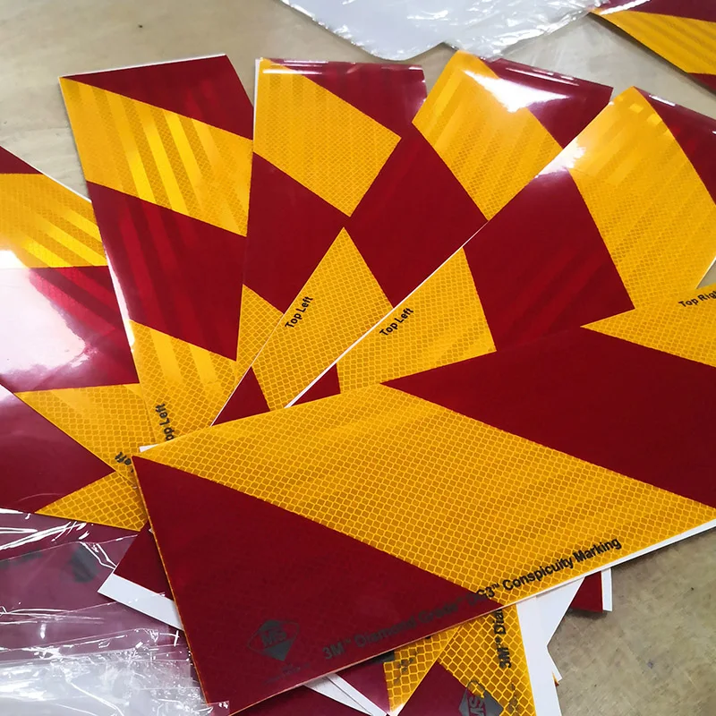 135mm*565mm Pet/ Acrylic Material Rear Marking Reflective Plate For ...