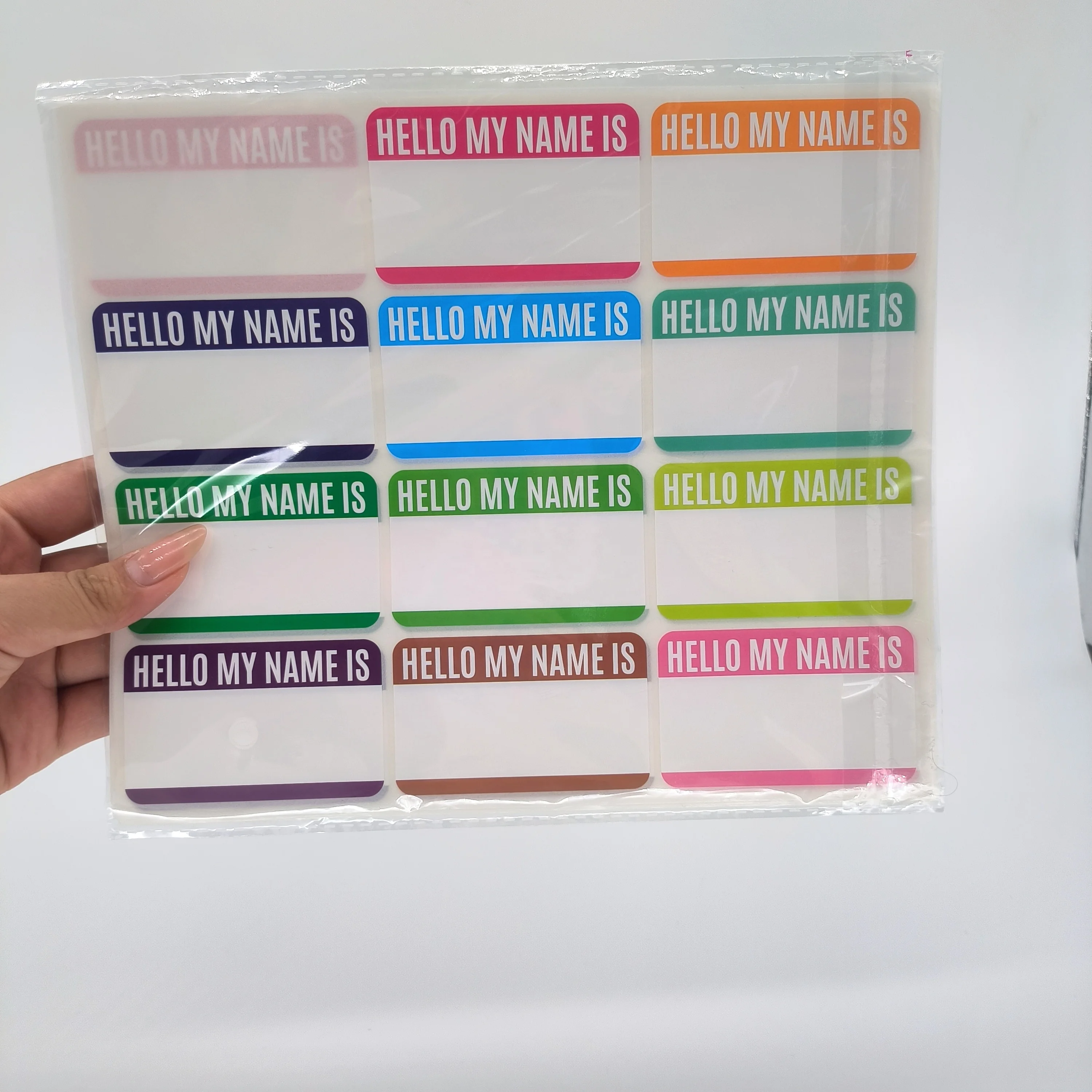 Wholesale Adhesive Name Tag Label Stickers Sheets Hello My Name Is ...