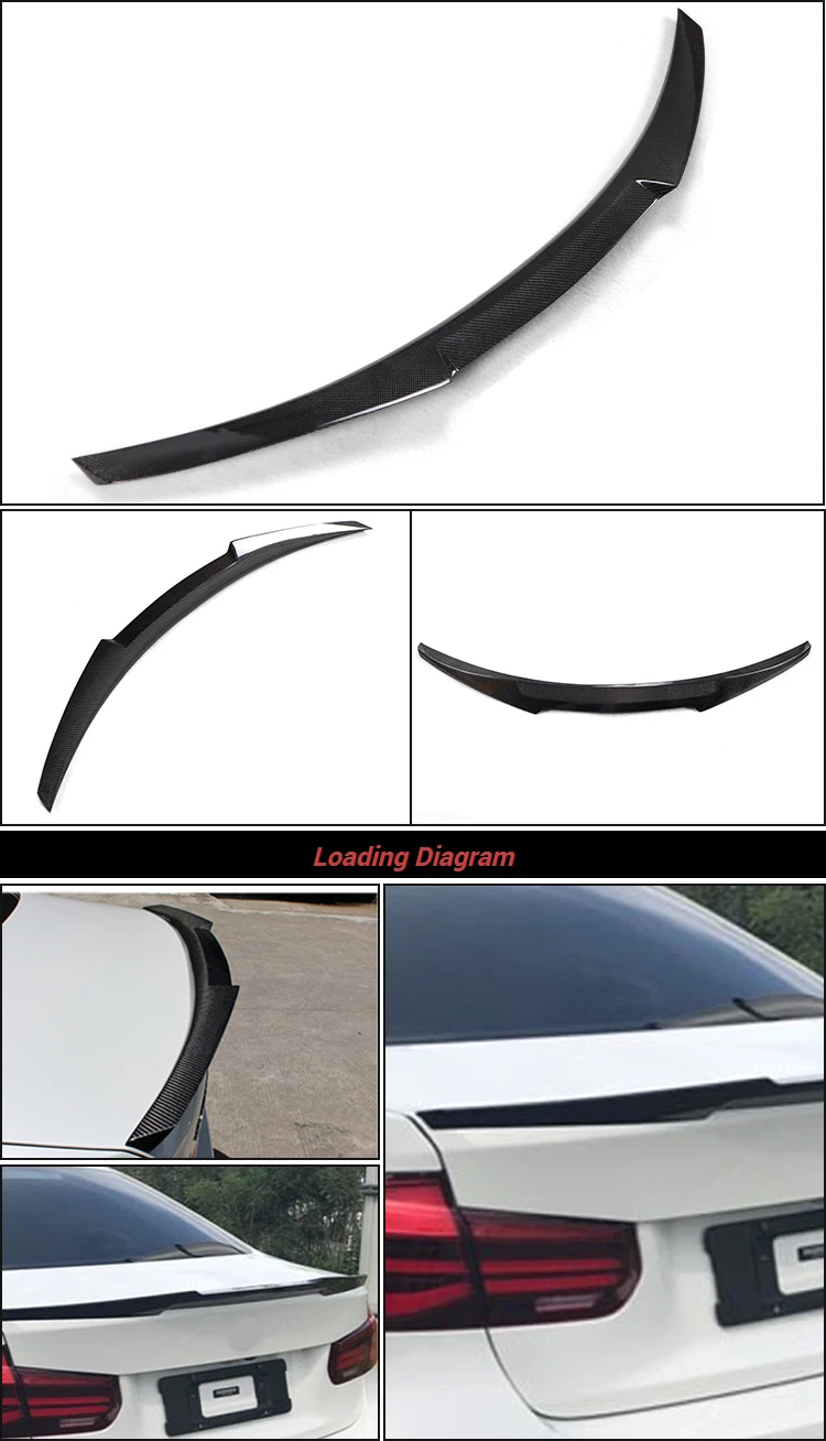 M4 Style For E90 Car Spoiler Bmw 3 Series E90 Carbon Fiber Rear Spoiler ...