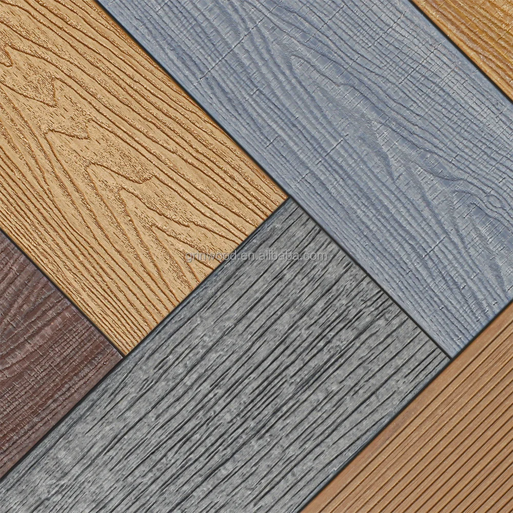 Custom Interlock Wpc Outdoor Decking 3d Embossing Wood Grain Composite ...