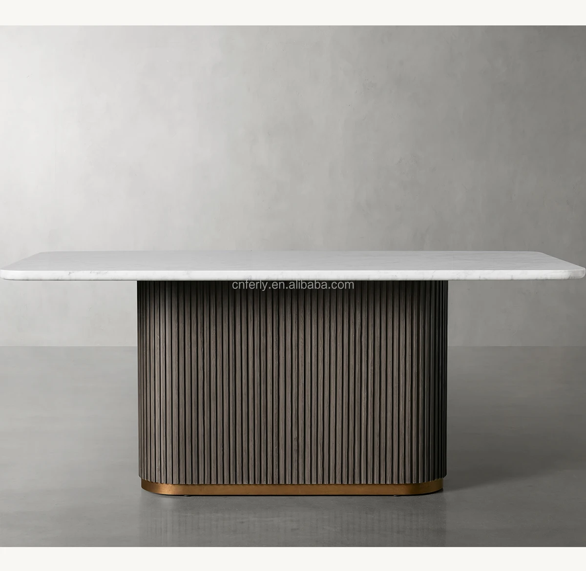 Modern Furniture White Oak Rectangular Dining Table Combination Solid ...