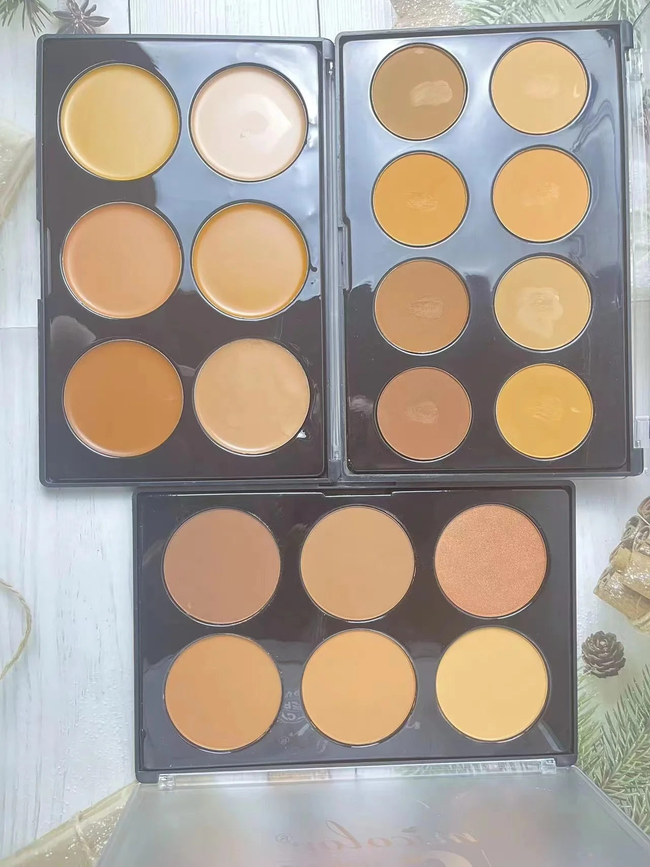 Cheap No Logo High Pigment Oil Control 12 In 1 Makeup Pressed Powder ...