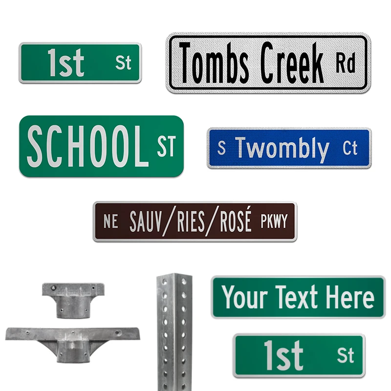 Reflective Metal Sublimation Aluminum Green Street Sign