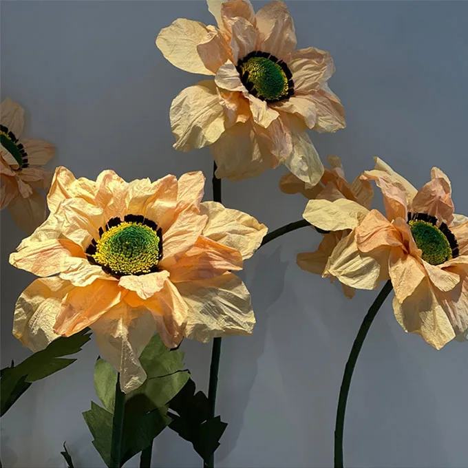 3pcs Set of Opening and Closing Flowers for Indoor Display