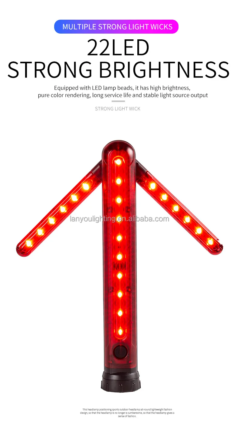 Red Arrow Rode Guiding Warning Rechargeable Folding Traffic Light For ...
