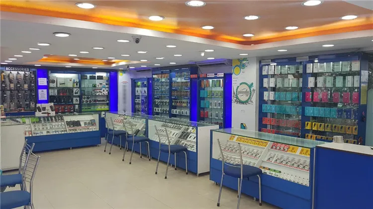Mobile Phone Shop Layout Decoration Design Interior Display Showcase ...