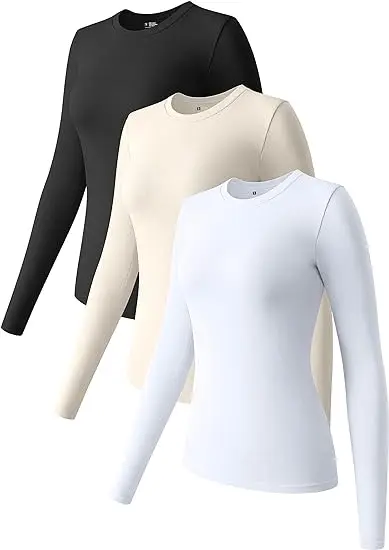 Man and Woven Long Sleeve Hospital Uniform Under Scrub Stretch Shirt ...