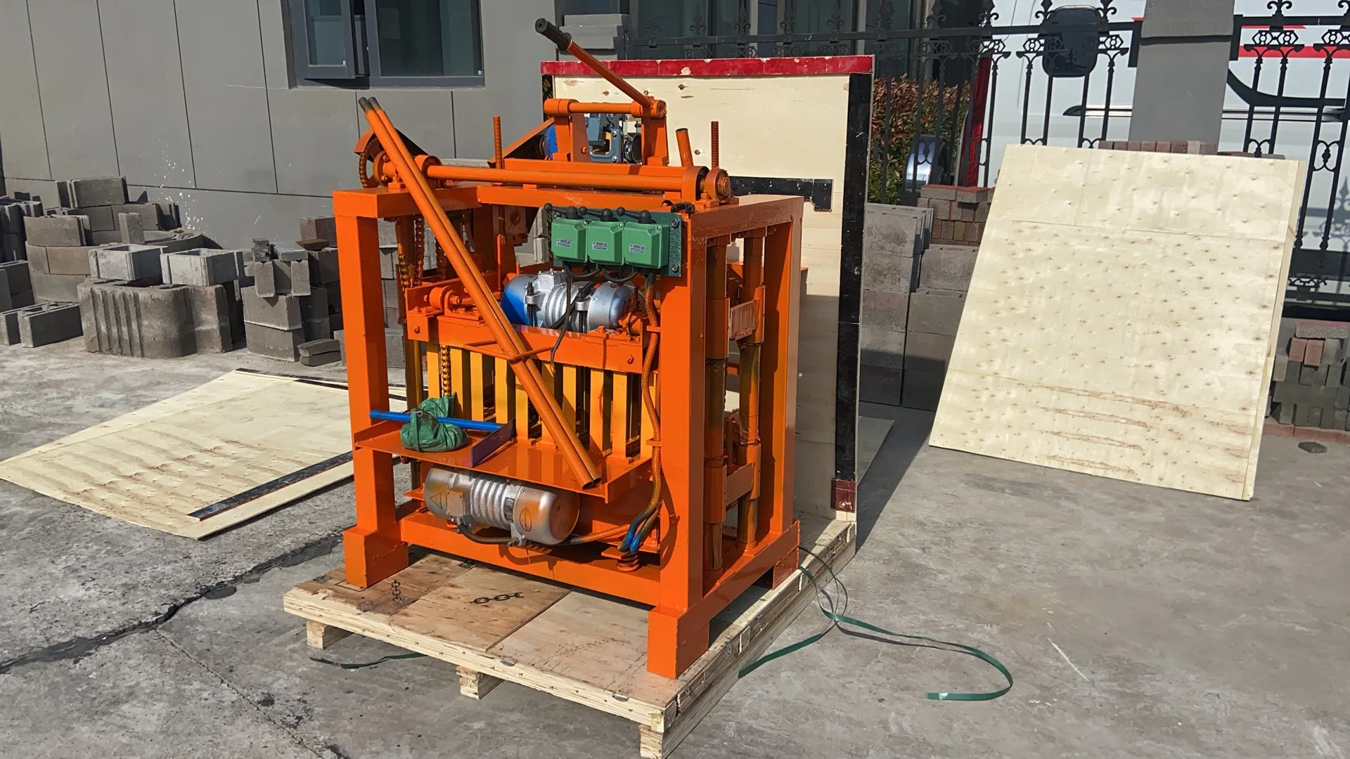 Free Trolley Vibration Cement Hollow Concrete Brick Block Making ...