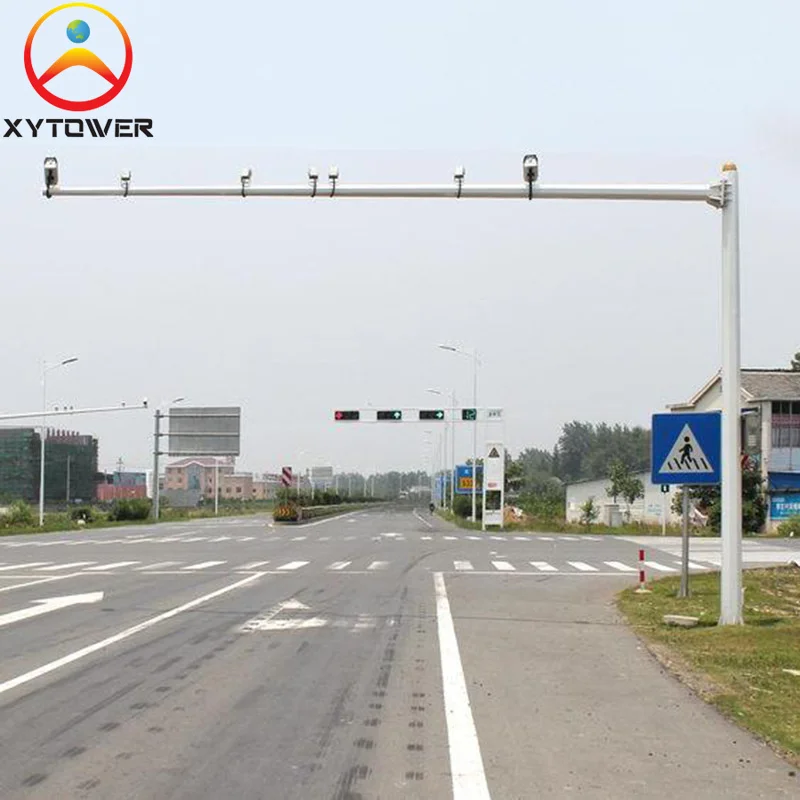 High Mast Road Highway Traffic Pole Steel Galvanized Monitor Pole - Buy ...